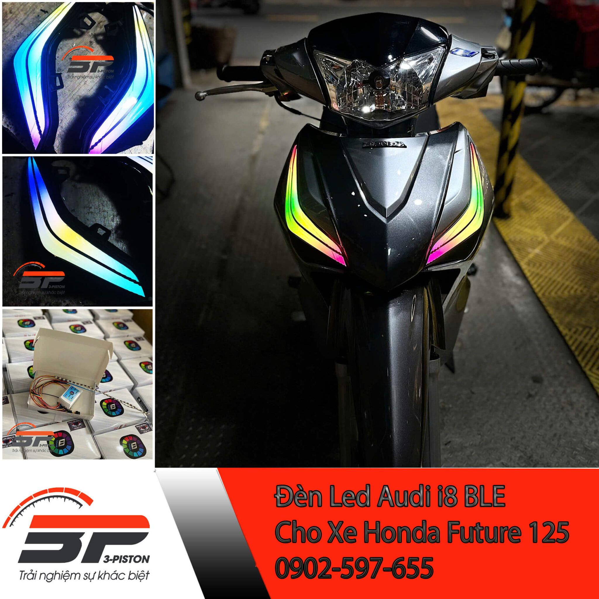 Đèn Led Audi Future Mập 2017 - 3Piston Tân Phú