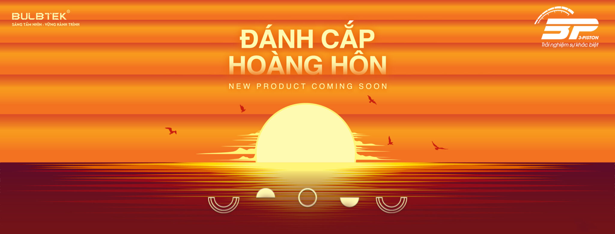 Đèn bi cầu led Sunset Bulbtek shop 3piston Tân Phú