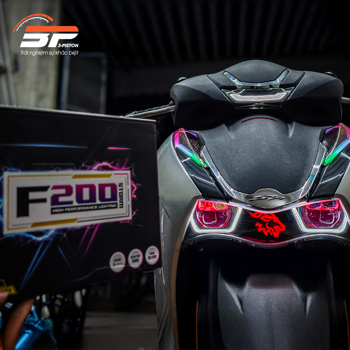 Đèn bi cầu led Titan Moto F200 Storm